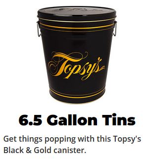 Popcorn Tins | Topsys Popcorn Tin | Topsys Popcorn