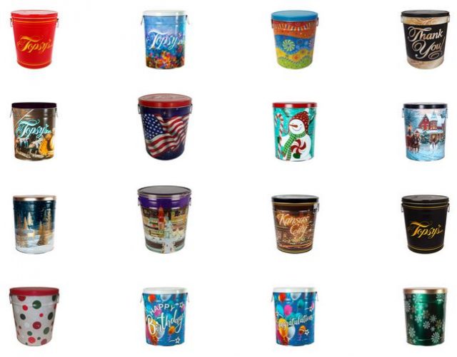 Popcorn Gift Tins | Topsys Popcorn Tins | Popcorn Tin
