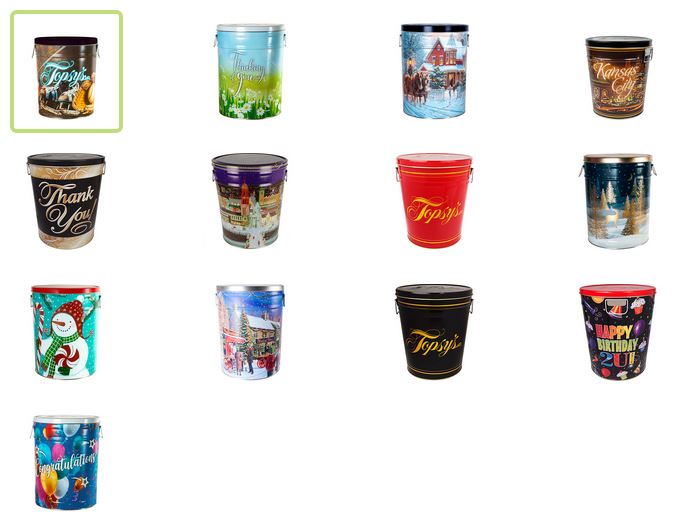 Popcorn Gift Tins | Topsys Popcorn Tins | Popcorn Tin